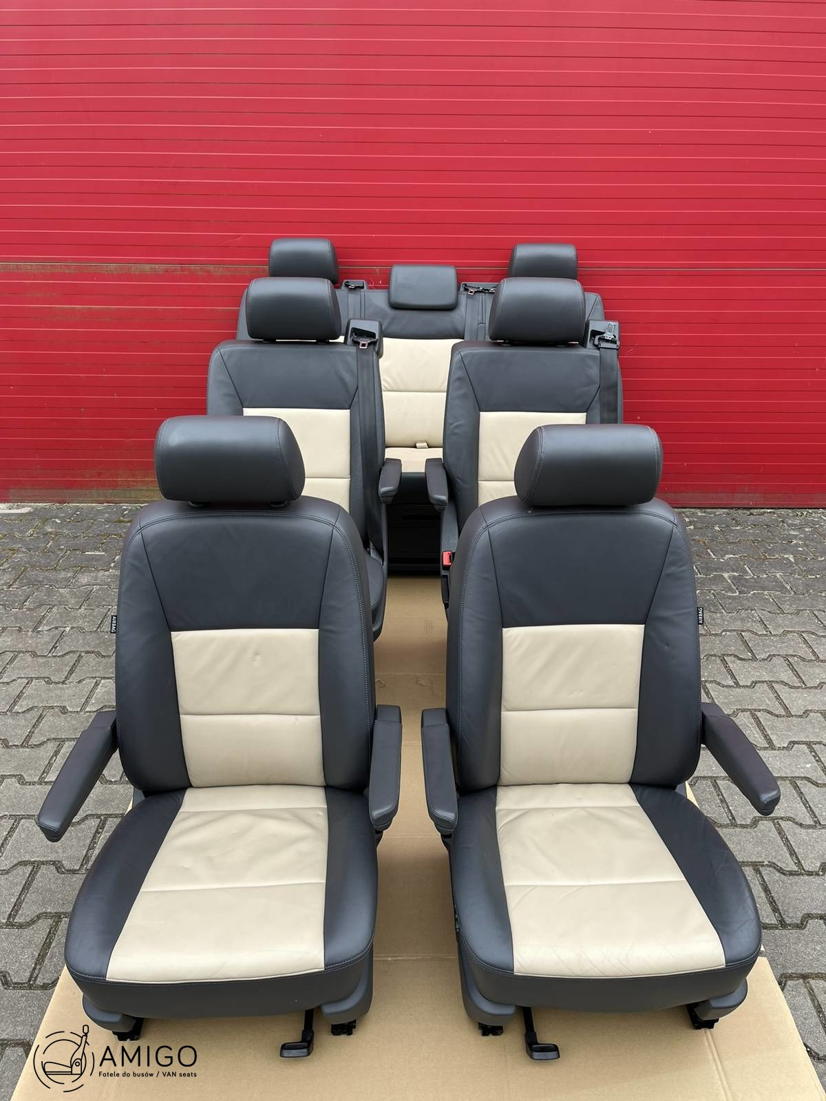 SET Driver passenger swivel Bench rear triple seat VW T5 Multivan ...
