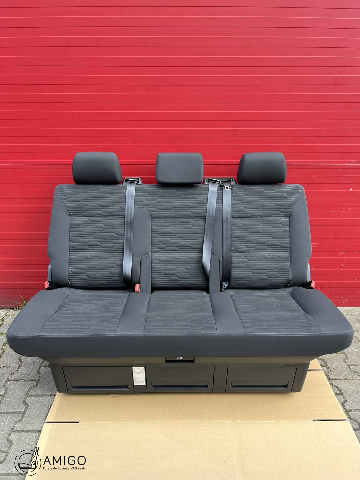 Bench rear triple seat VW T6.1 T6 Multivan Caravelle Circuit black t5 ...